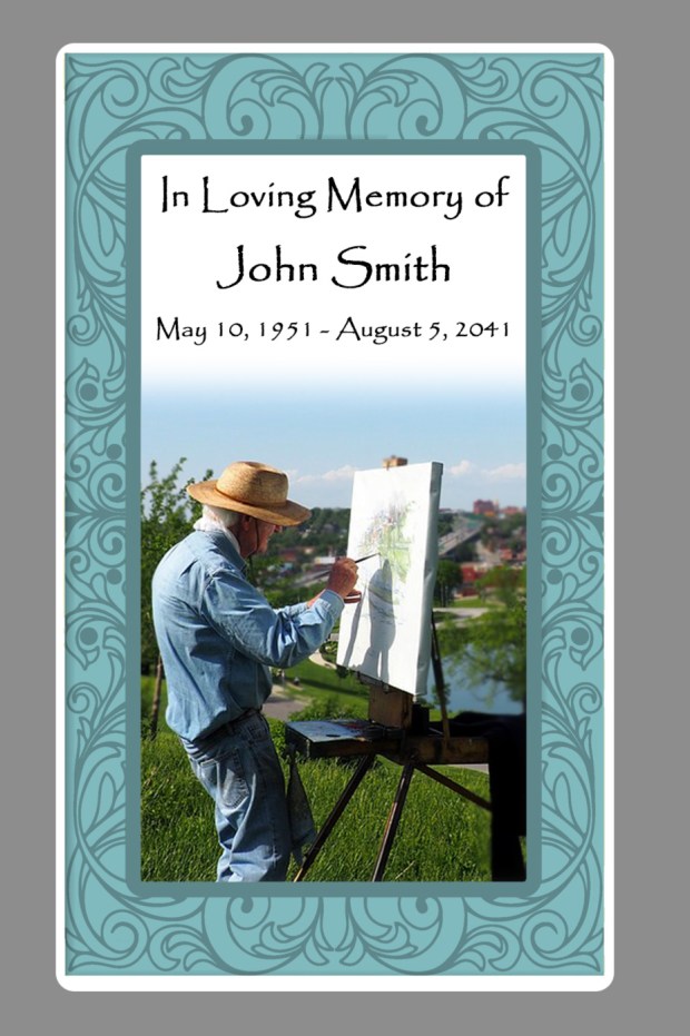 Updating Prayer card page - Personalized Mass Booklets