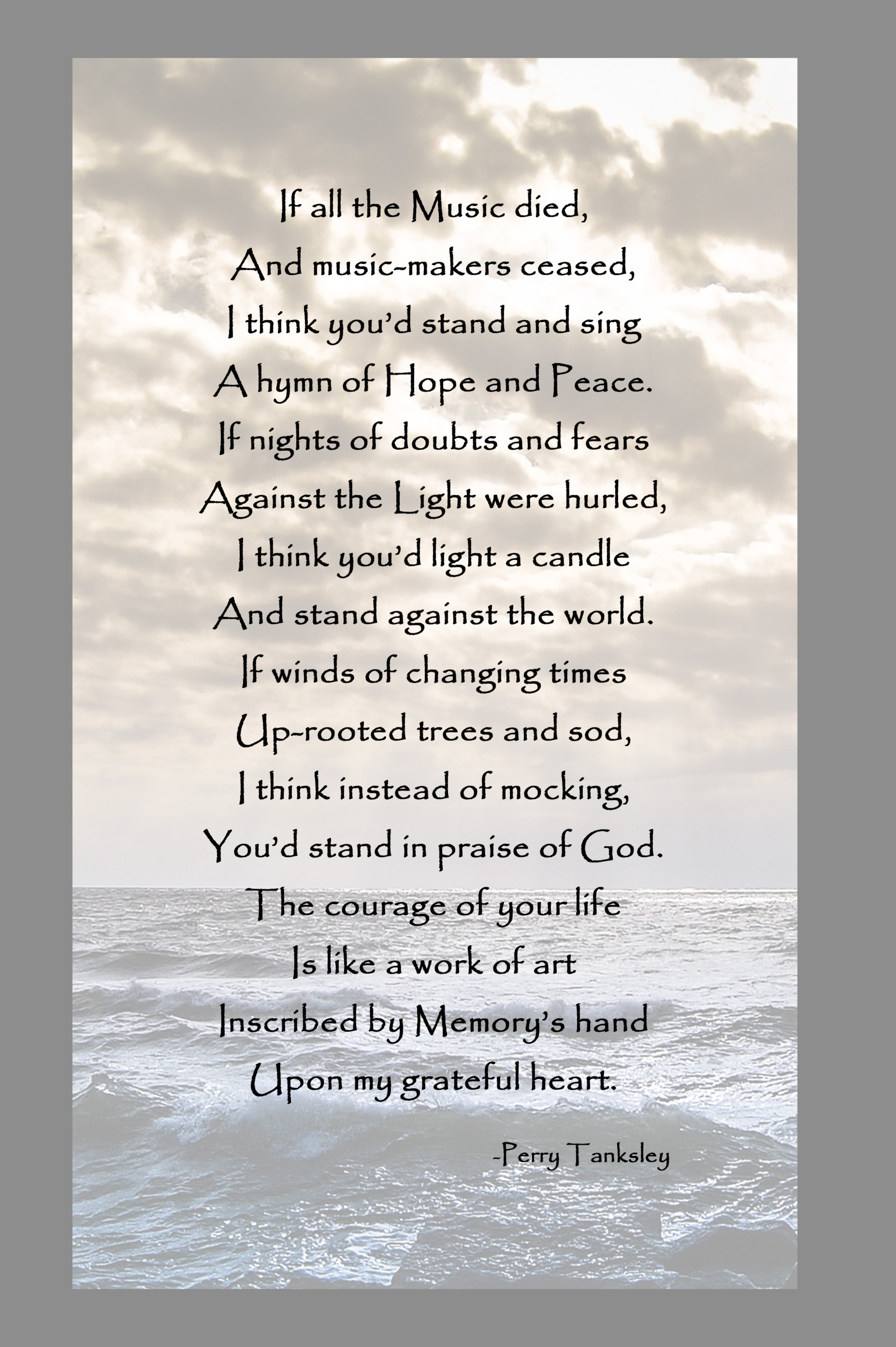 Ocean Waves and Clouds Custom Prayer Cards- Mass Booklets