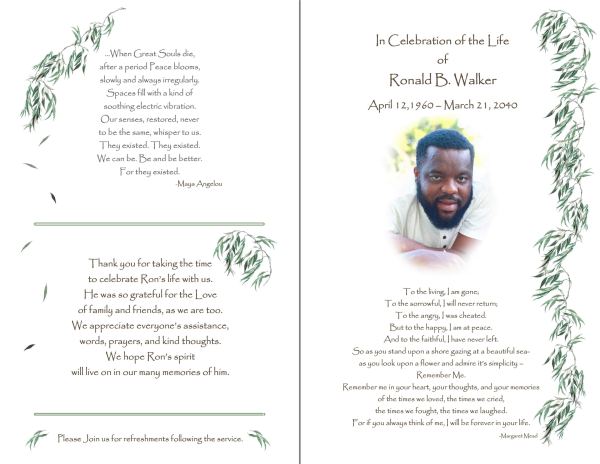Funeral Program Cover Designs - Personalized Mass Booklets