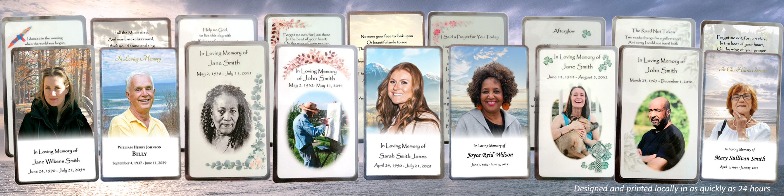 Custom Prayer Cards and Memorial Cards - Personalized Mass Booklets