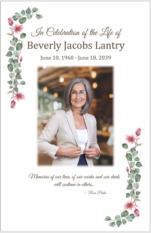 Magnolias Custom Funeral BOOKLETS - Mass Booklets