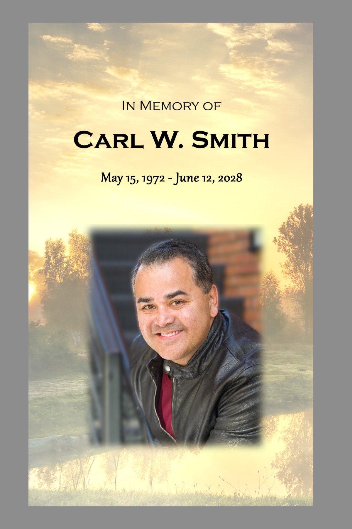 Sundown Yellow Custom Memorial Cards - Mass Booklets