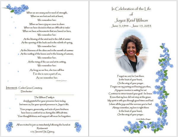 Funeral Program Cover Designs - Personalized Mass Booklets