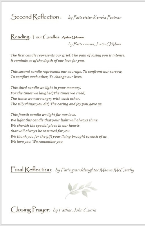 Eucalyptus Butterflies Memorial Service BOOKLETS - Personalized Mass ...