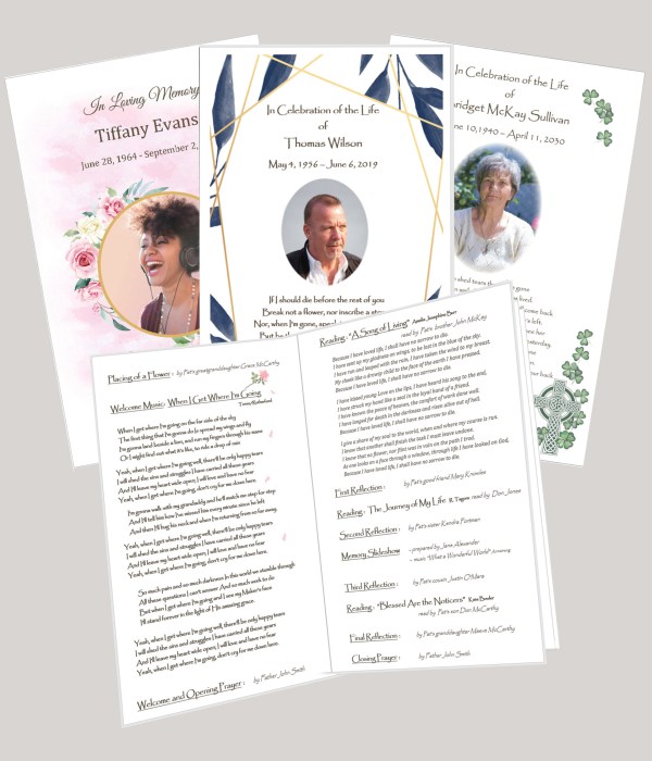 Funeral/Memorial Service - Personalized Mass Booklets
