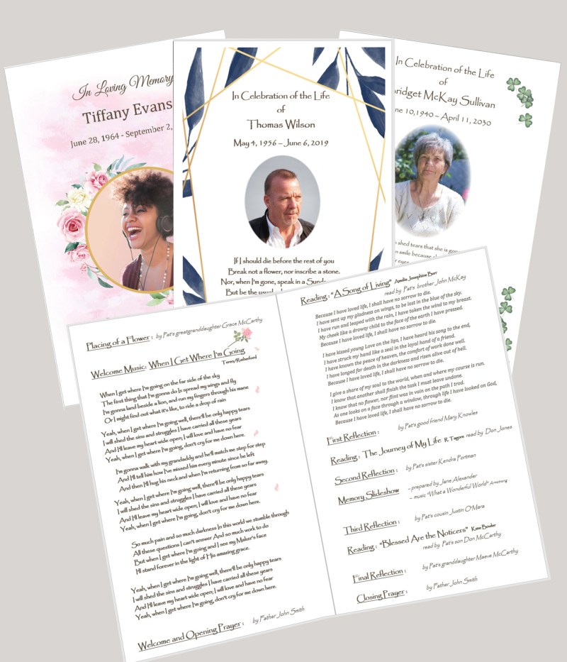 Funeral/Memorial Service - Personalized Mass Booklets