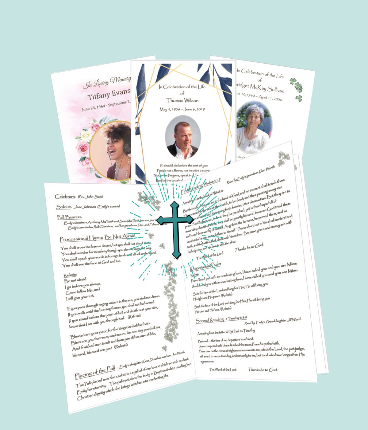 Funeral/Memorial Service - Personalized Mass Booklets