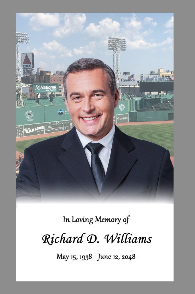 Baseball Background Prayer Cards - Mass Booklets