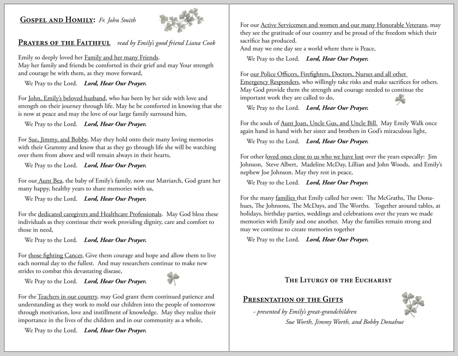Funeral Programs,Booklets, Obituary Pamphlets - MassBooklets