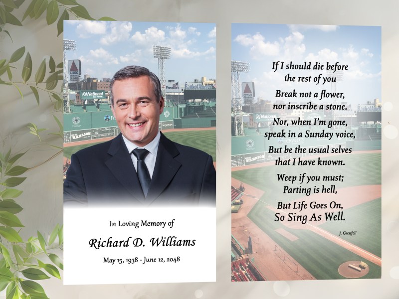 Baseball Prayer Cards - Mass Booklets