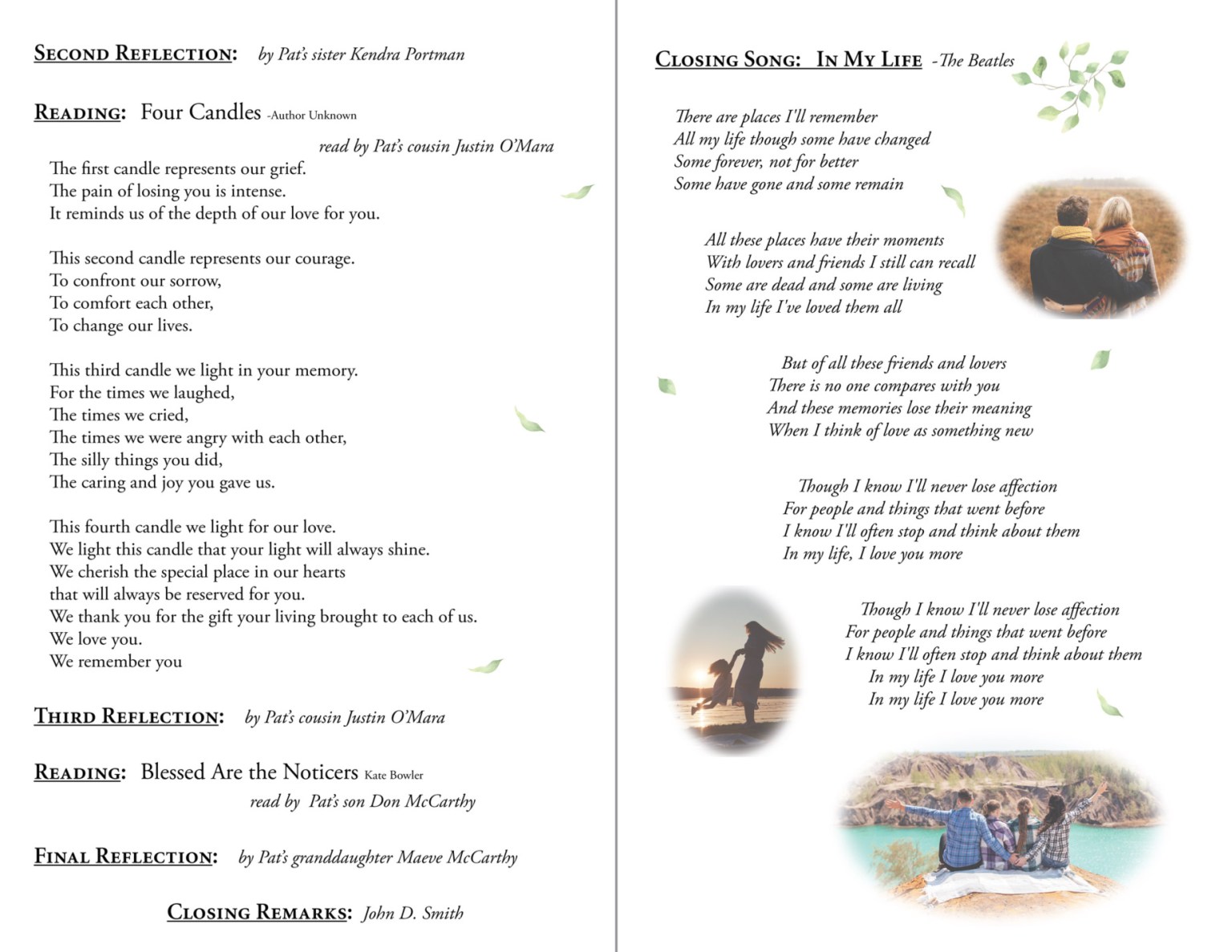 Funeral Programs,Booklets, Obituary Pamphlets - MassBooklets