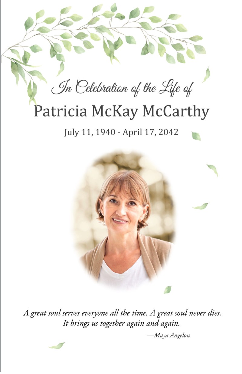 Custom Memorial Service PROGRAMS - Mass Booklets