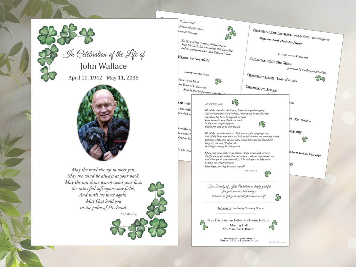 Funeral Program Cover Designs - Personalized Mass Booklets