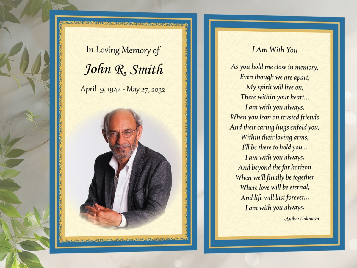 Decorative Frame Custom Prayer Cards- Mass Booklets