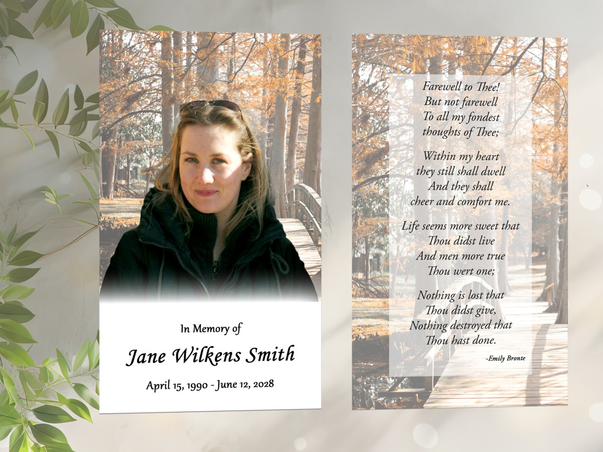 Woods/Nature Hiking Prayer Cards - Mass Booklets