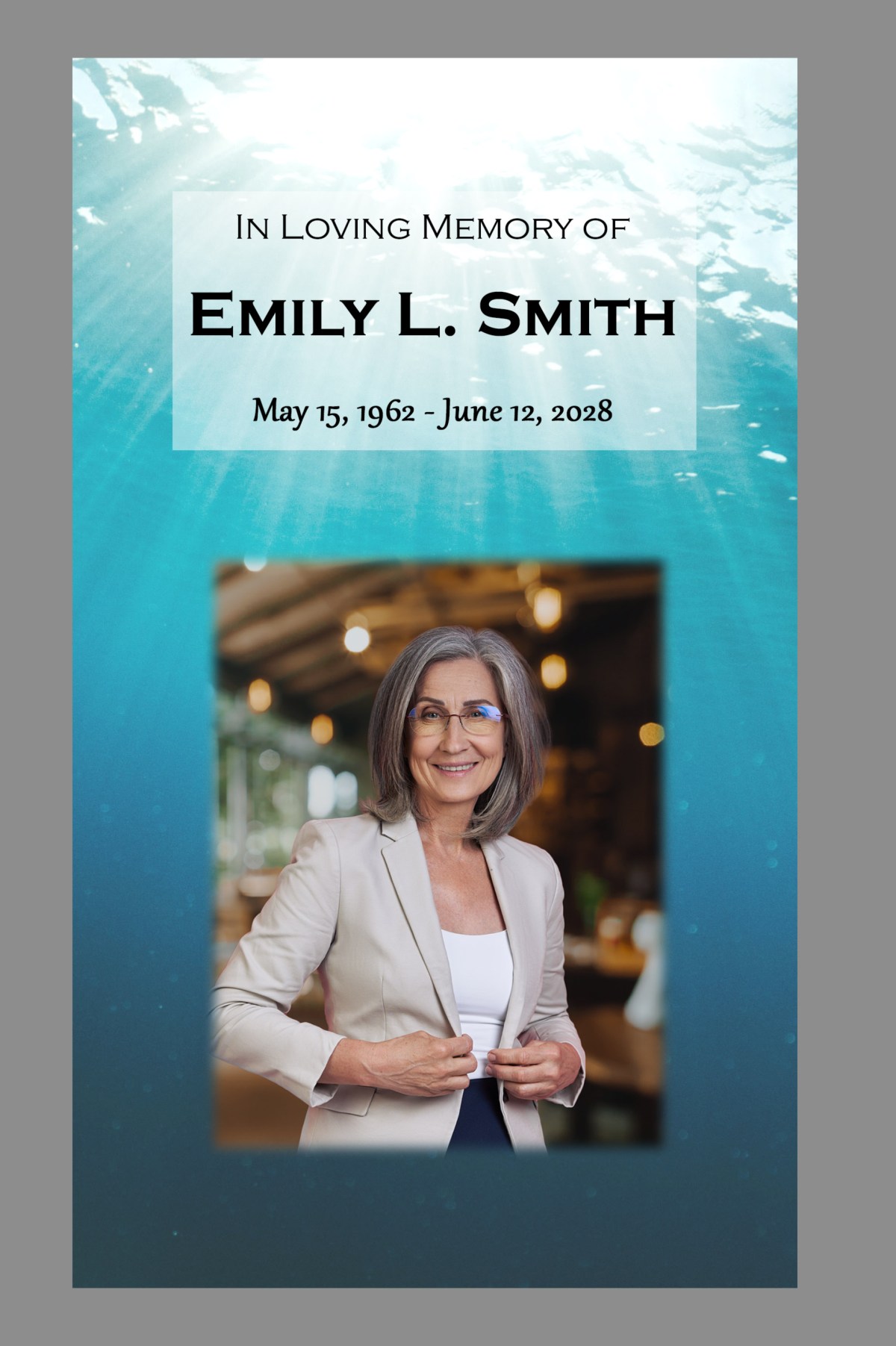Underwater Memorial cards - Mass Booklets